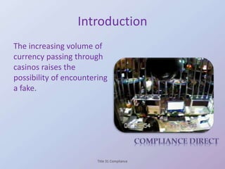 Counterfeit Presentation | PPTX