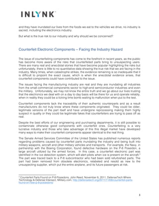 Counterfeit components and the risks involved | PDF