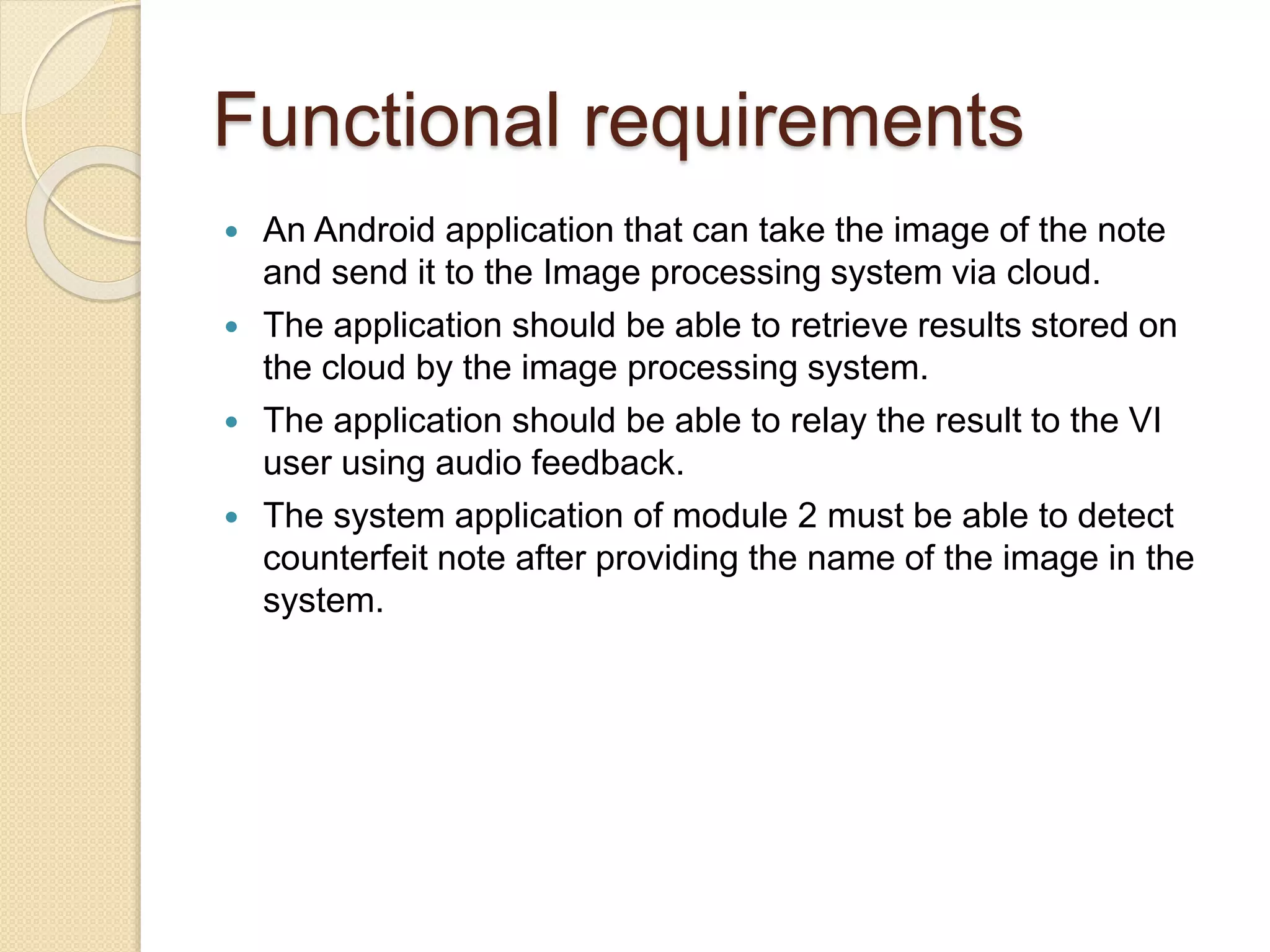 Counterfeit Currency Detection Using Image Processing Pptx