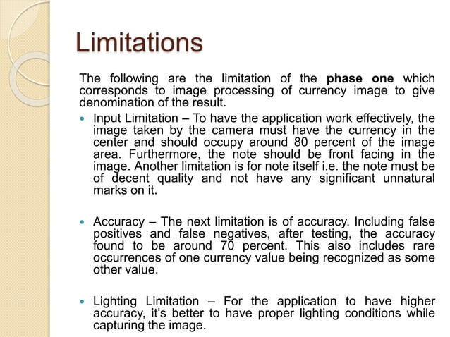 Counterfeit Currency Detection Using Image Processing Pptx