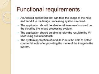 Counterfeit Currency Detection using Image Processing | PPTX