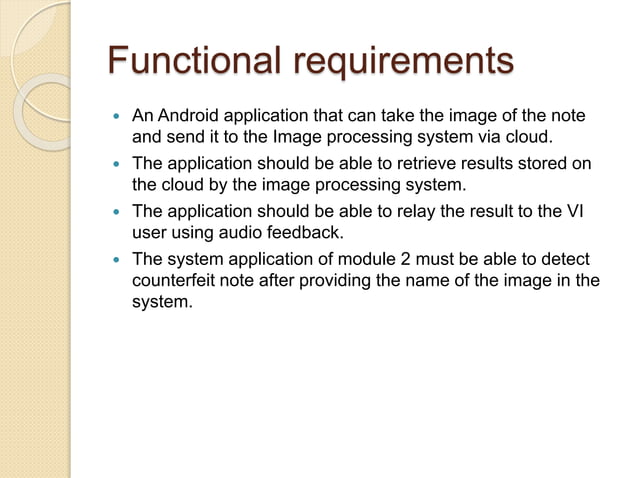 Counterfeit Currency Detection using Image Processing | PPTX
