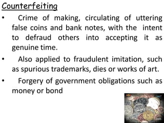 Counterfeiting | PPTX