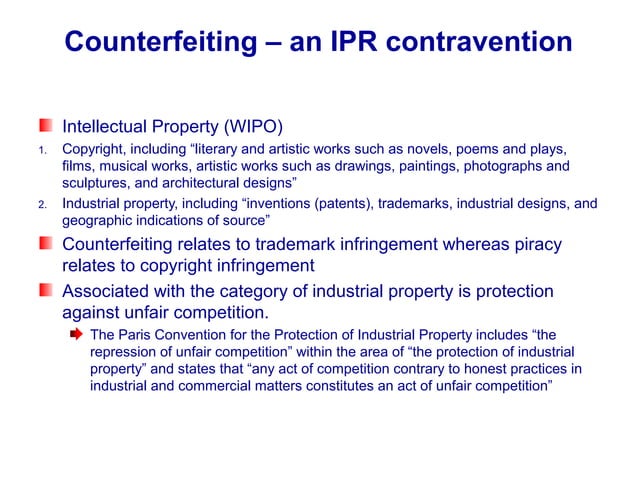 Counterfeiting a growing problem | PPT | Industrial Property | Real Estate