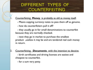 Counterfeiting a moral hazard | PPT