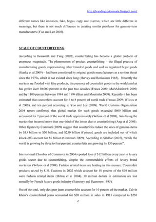 Counterfeiting of luxury brands | PDF