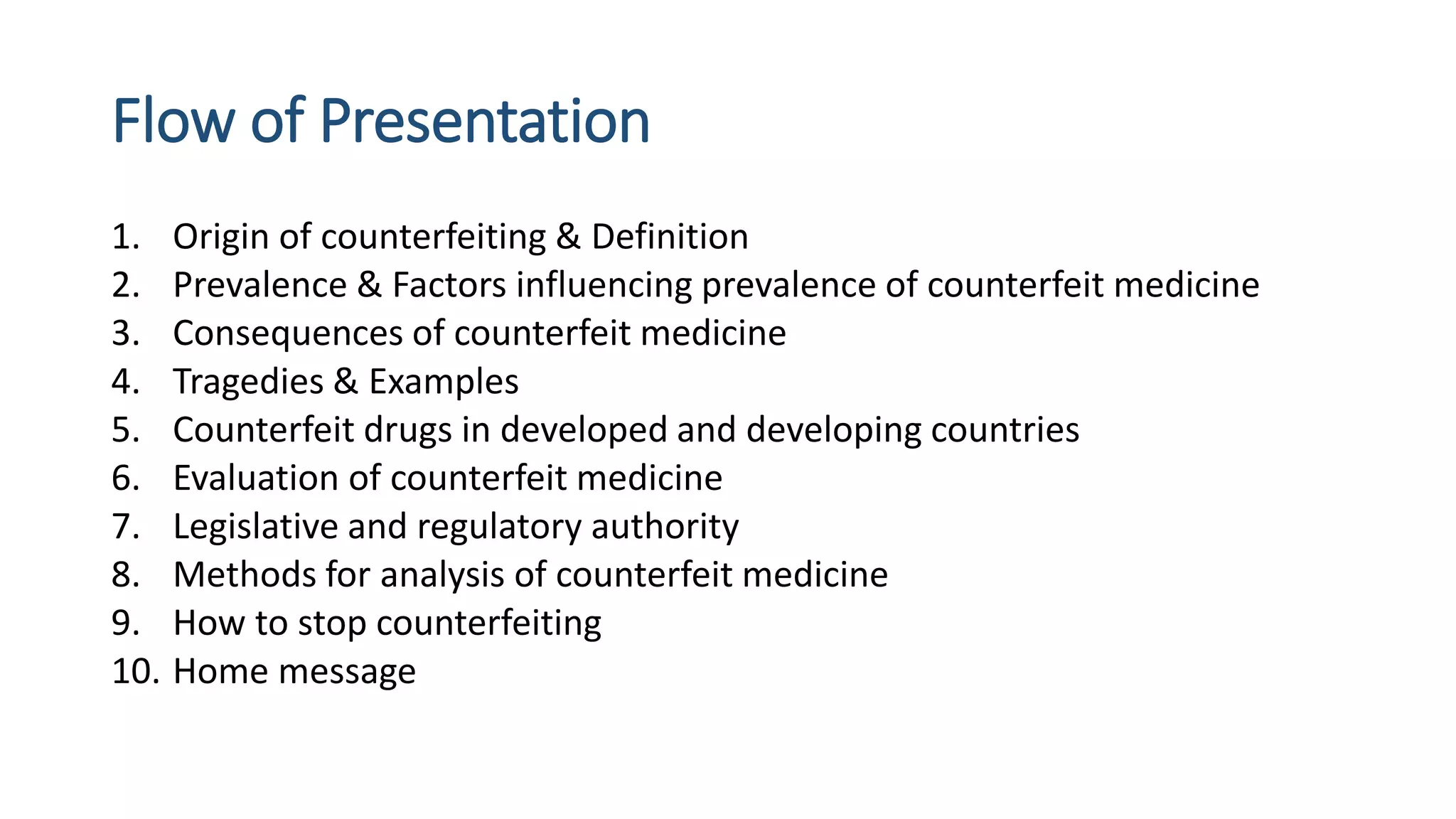 Counterfeit medicine1 | PPTX