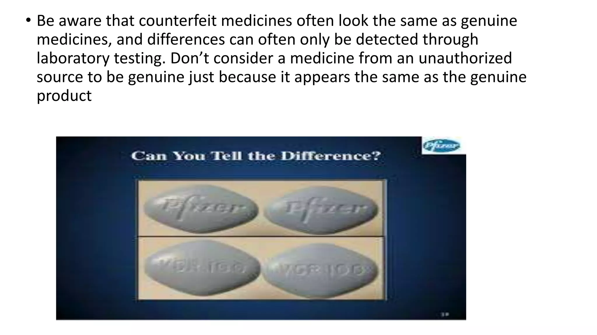 Counterfeit medicine1 | PPTX