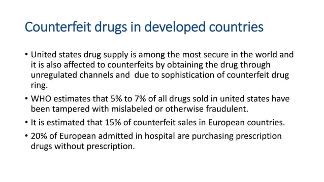 Counterfeit medicine1 | PPTX