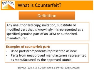 Counterfeit Part Awareness to prevent counterfeit issue | PDF