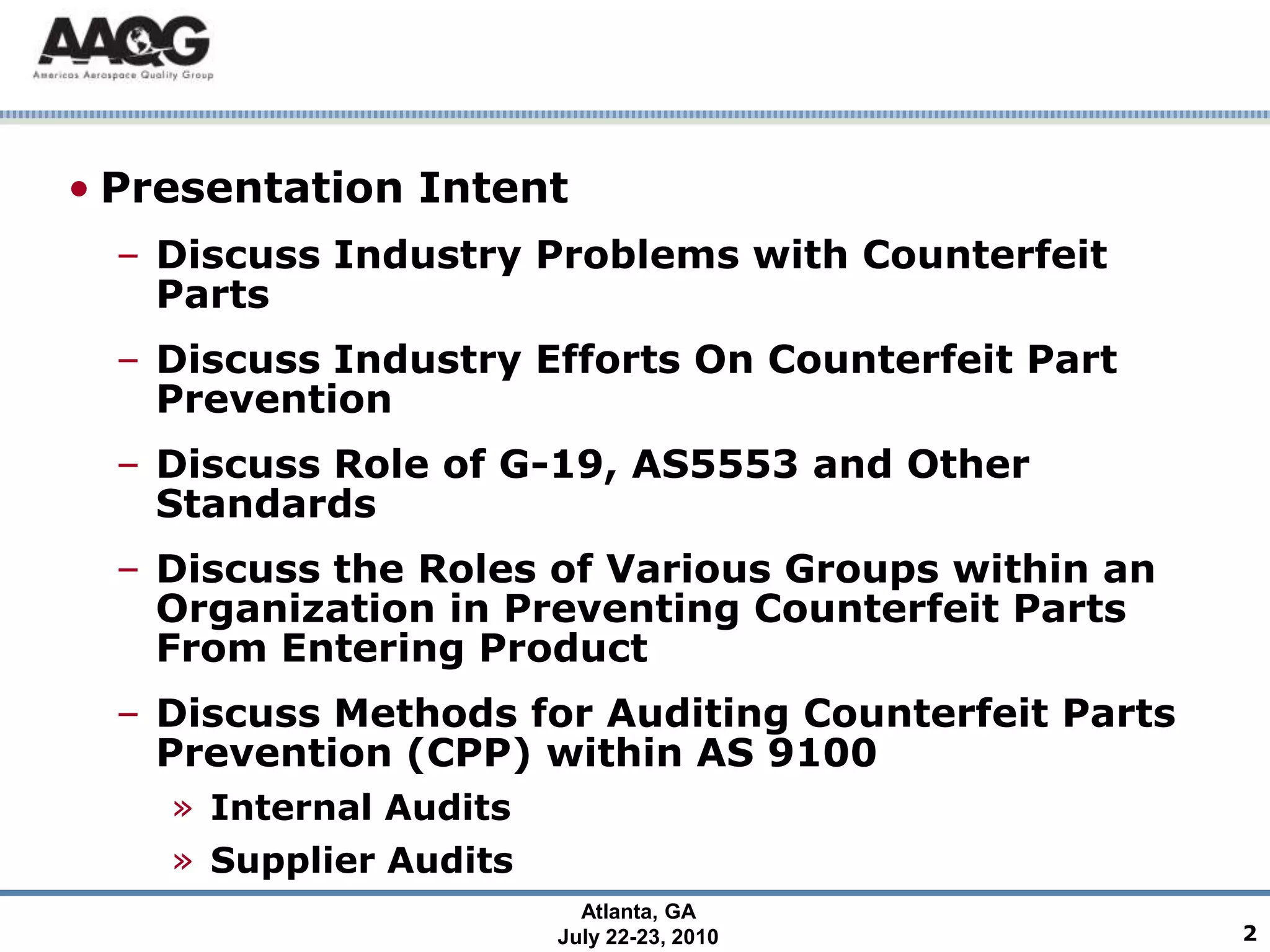 Counterfeit parts | PPTX