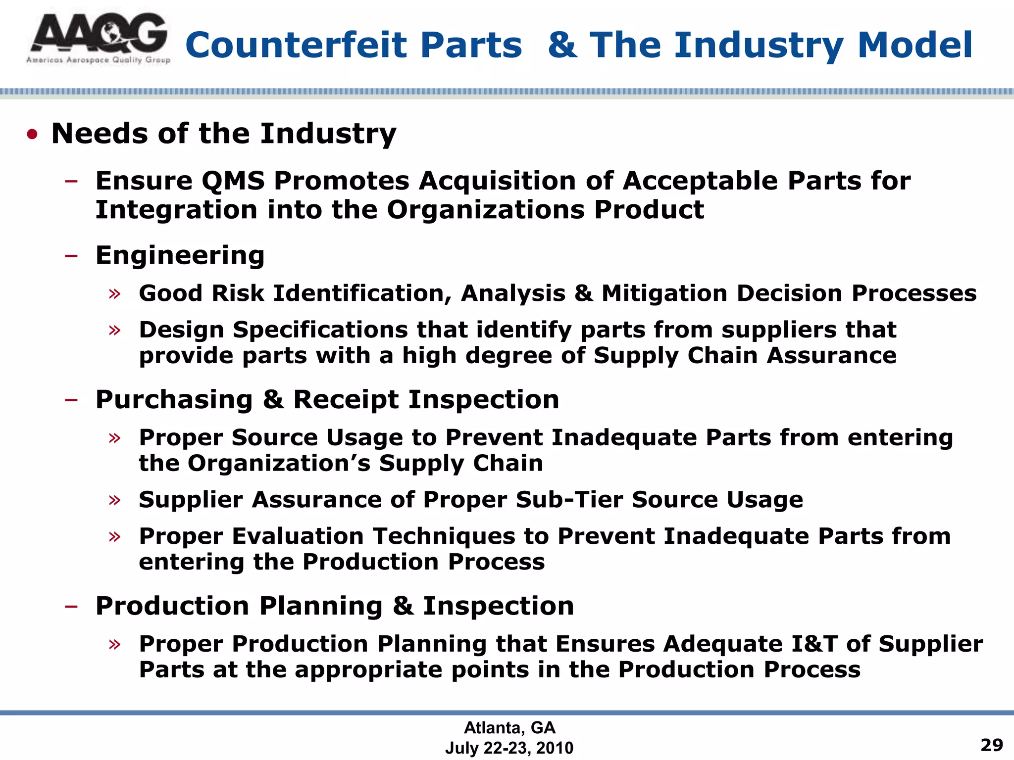 Counterfeit parts | PPTX