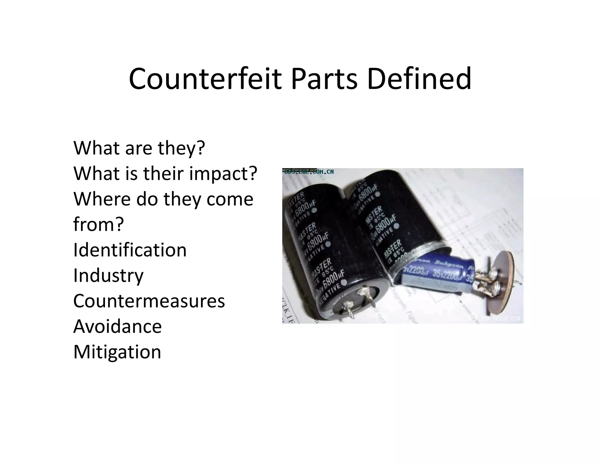 Counterfeit prevention & detection strategies, how to do it, when to do it. | PDF