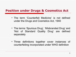 Counterfeit Regulatory Consideration | PPT