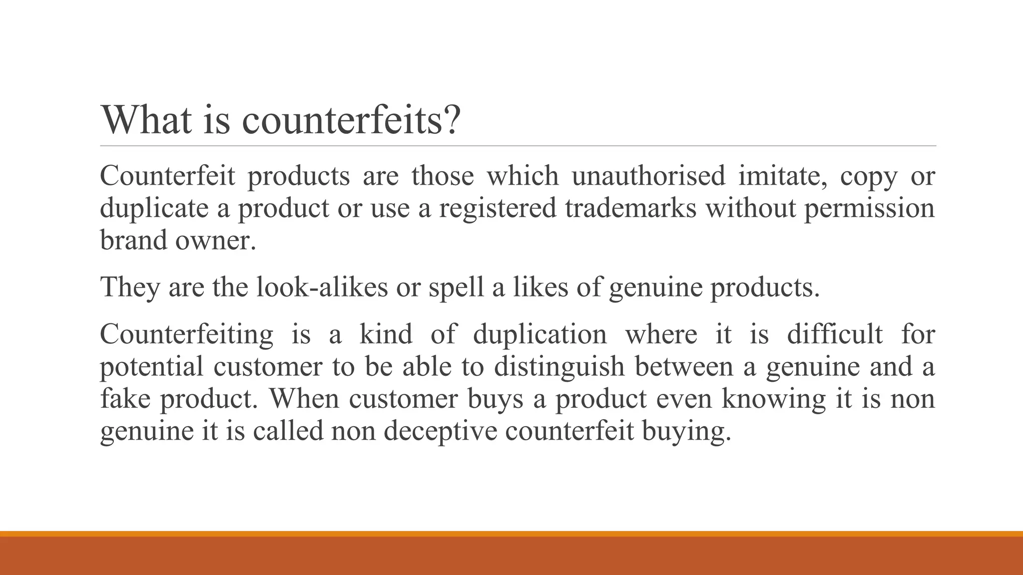 Counterfeit products | PPT