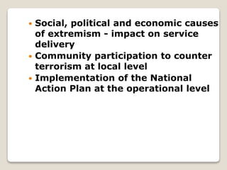 COUNTERING EXTREMISM & TERRORISM AT OPERATIONAL LEVEL.pptx | Terrorism ...