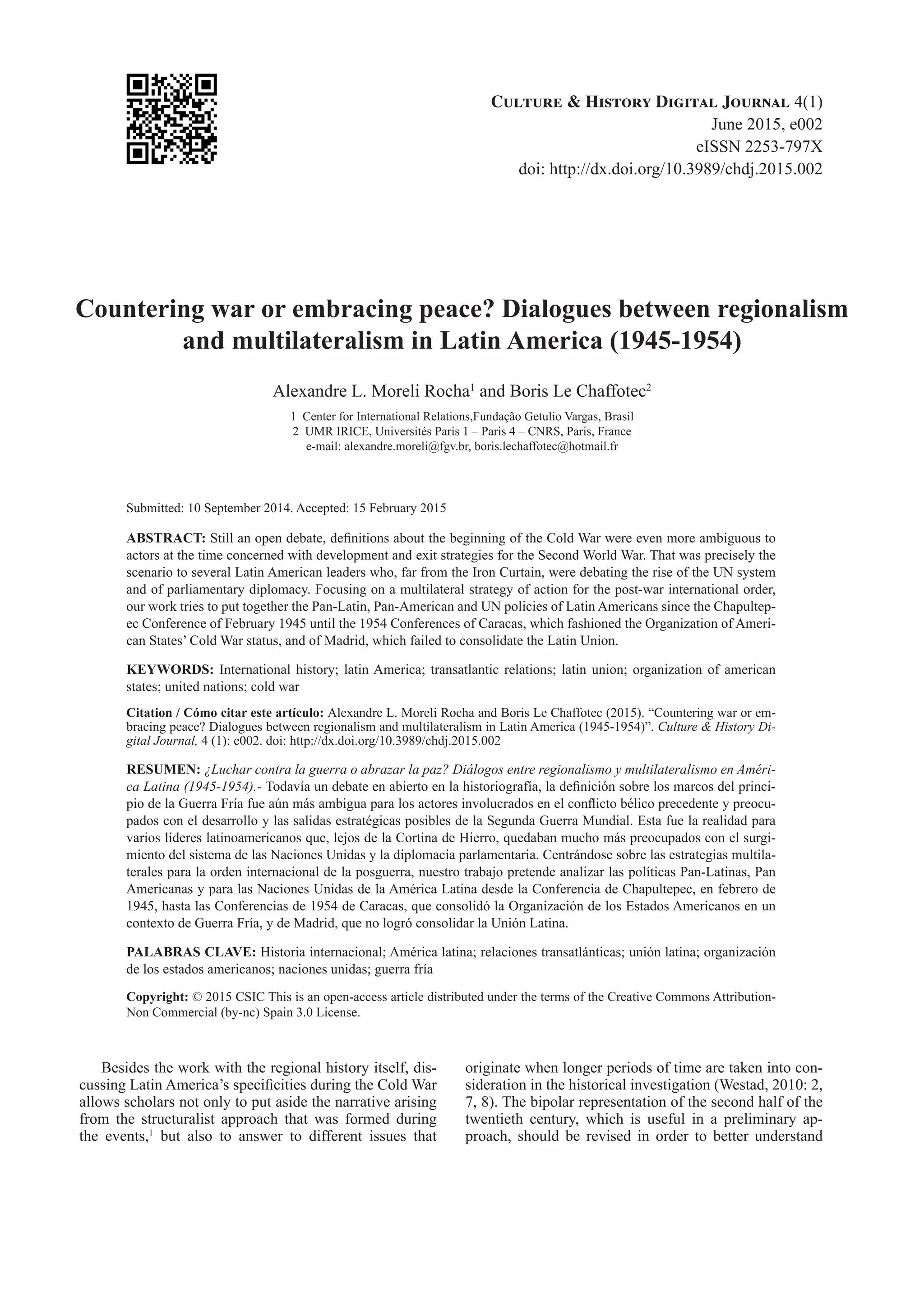 Countering war or embracing peace? Dialogues between regionalism and ...