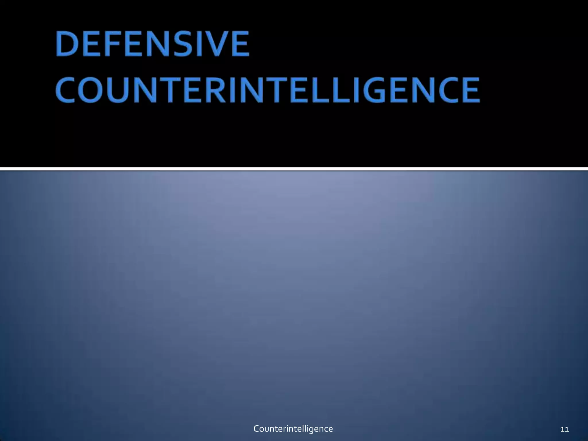 Counterintelligence | PPTX