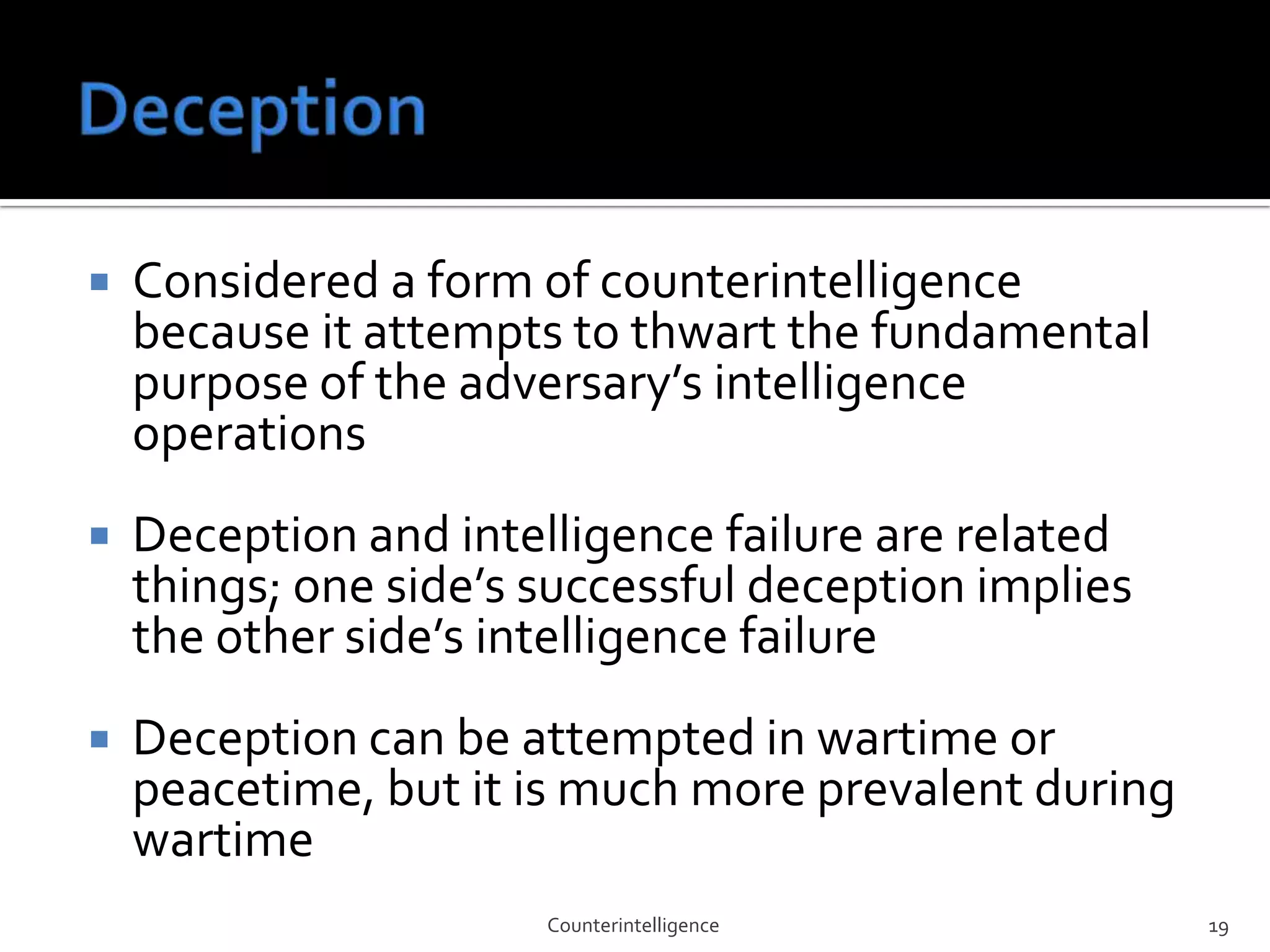 Counterintelligence | PPTX