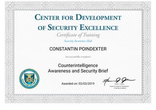 Counterintelligence Awareness 2019 | PDF