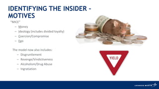 Counterintelligence & The Insider Threat January 2019 (1).pptx