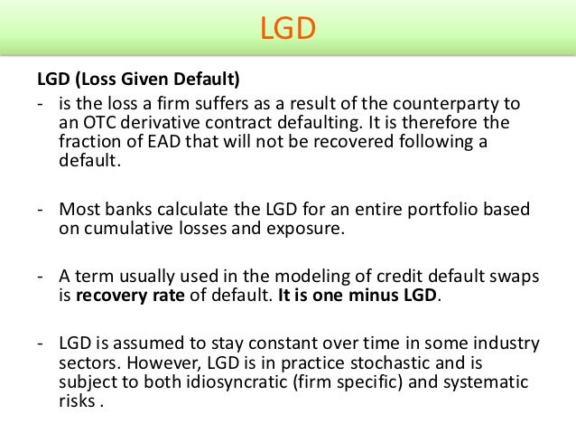 Counterparty credit risk. general review