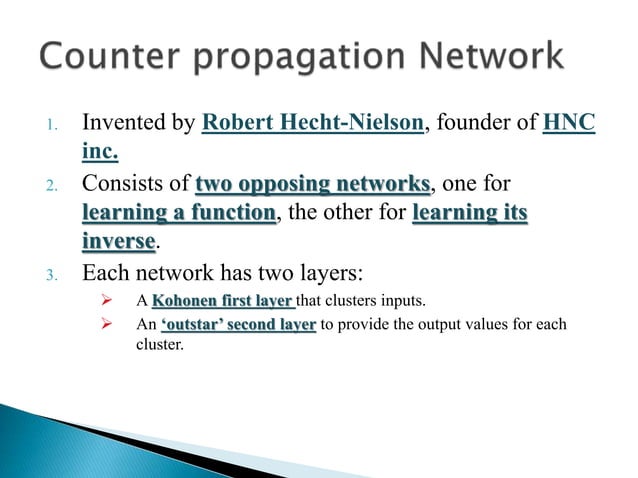Counter propagation Network | PPTX