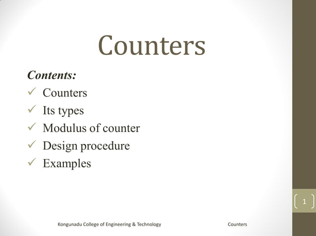 Counters | PDF