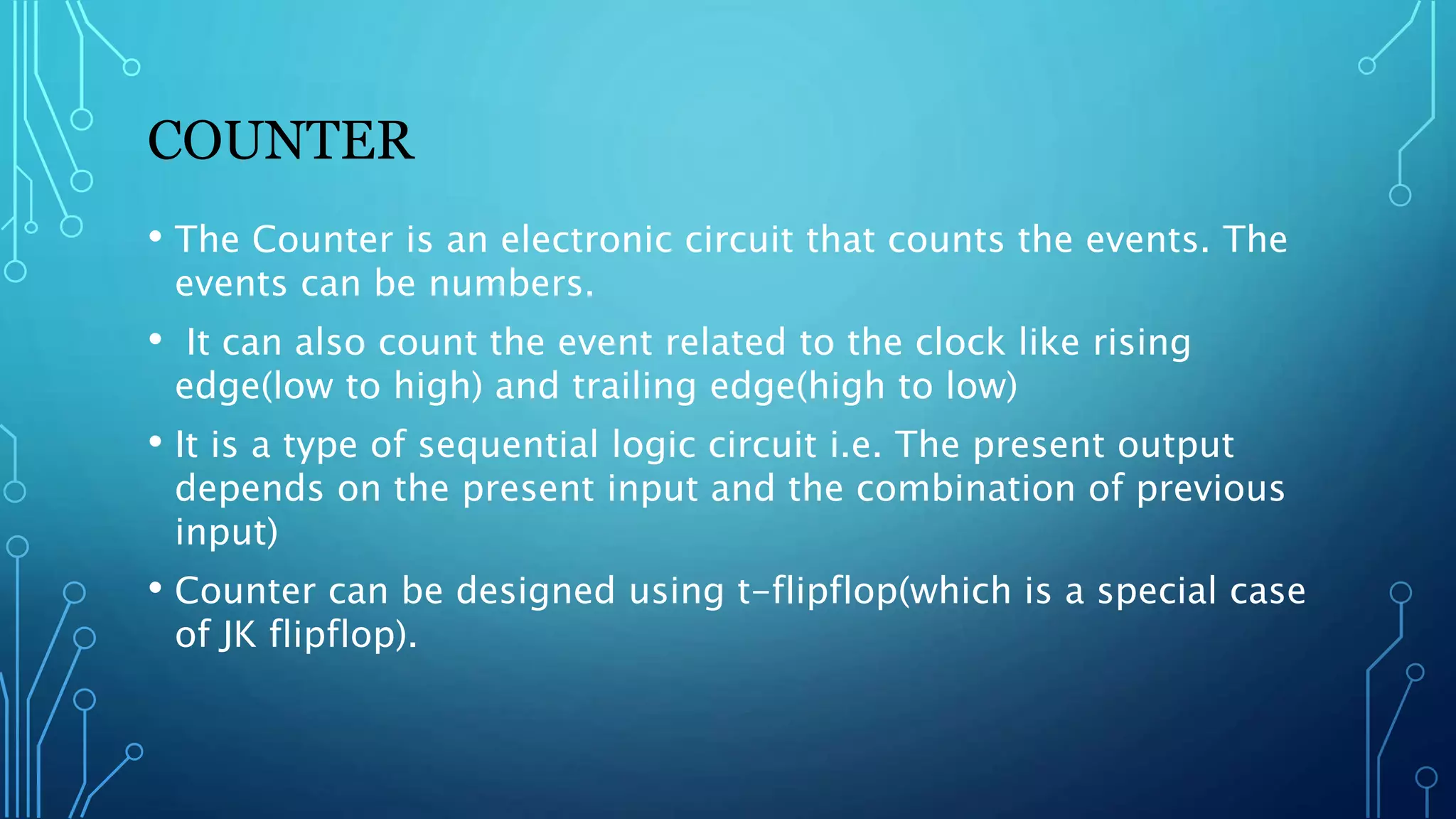 COUNTERS [Synchronous and Asynchronous] | PPT