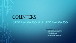 COUNTERS [Synchronous and Asynchronous] | PPT