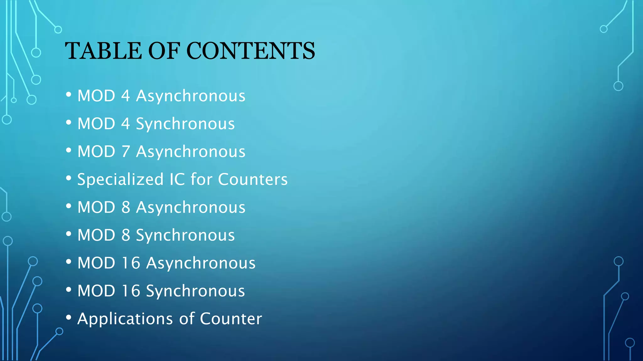 COUNTERS(Synchronous & Asynchronous) | PPTX