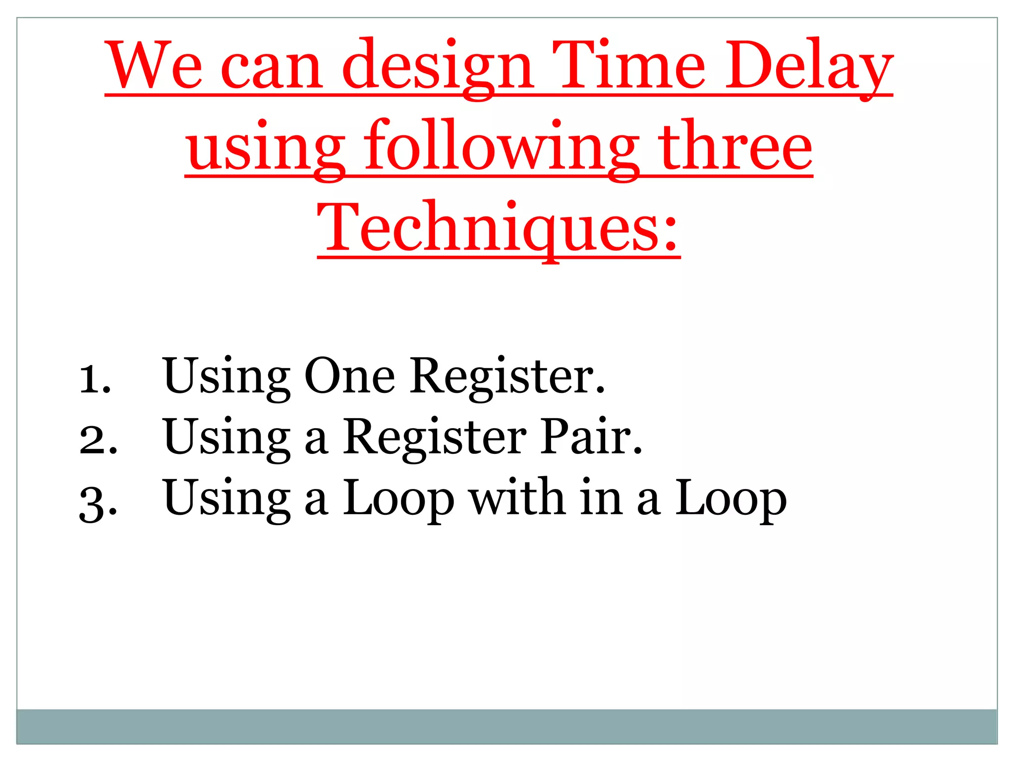 Counters & time delay | PPTX
