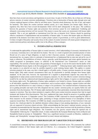 Counter Terrorism and the Protection of Human Rights in the Perspective ...