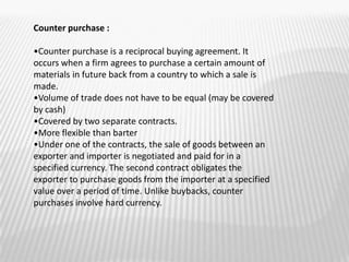 Counter trade | PPTX