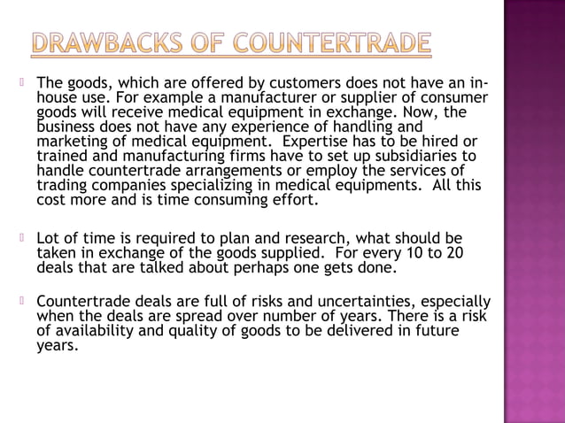 Counter Trade | PPT | Currencies | Economy