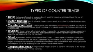 Counter trade | PPT