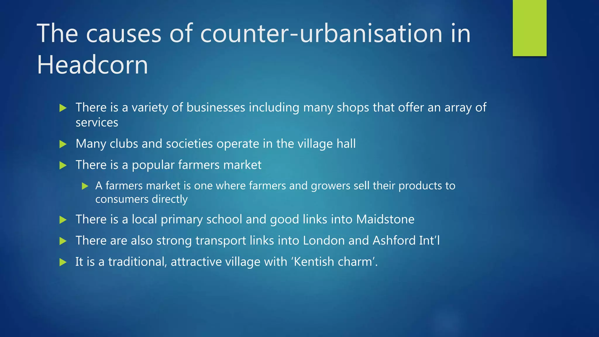 Counter urbanisation Human Geography | PPTX