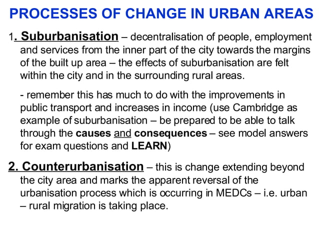 Counterurbanisation | PPT | Geography | Science