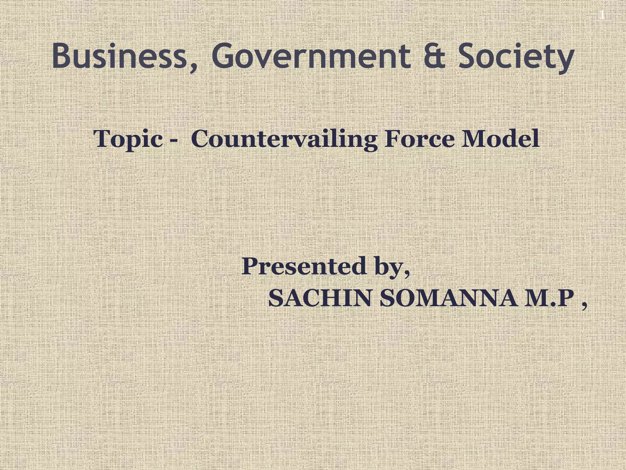 Countervalling force model bgs vtu | PPTX