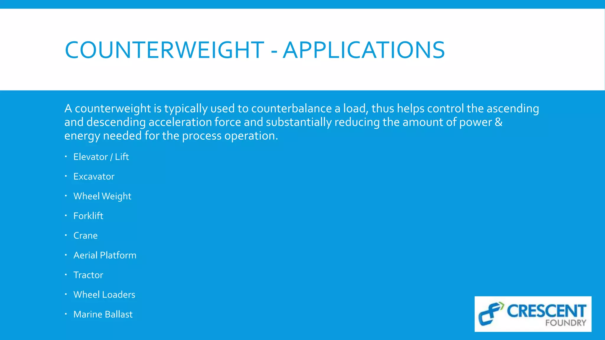 Counterweight Design & Lifting System | PPTX
