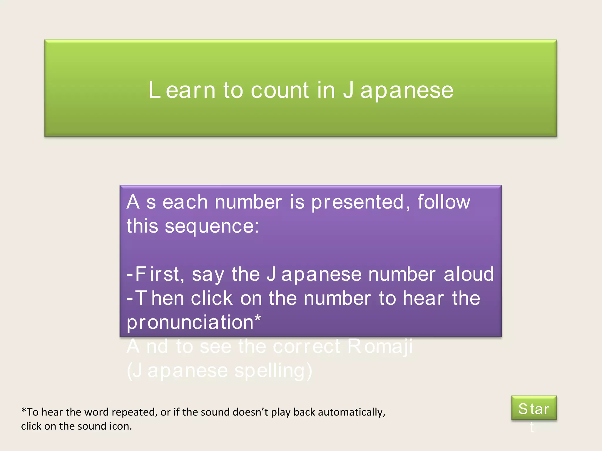 Counting in Japanese 1 - 10 | PPS