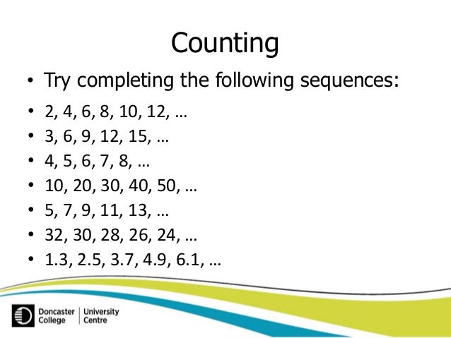 Counting and Sequences