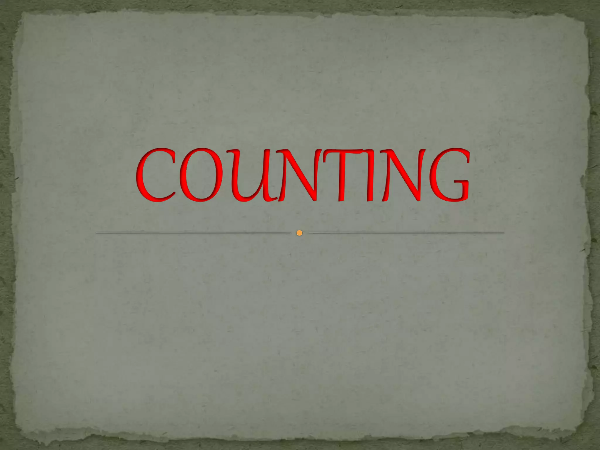 Counting | PPT