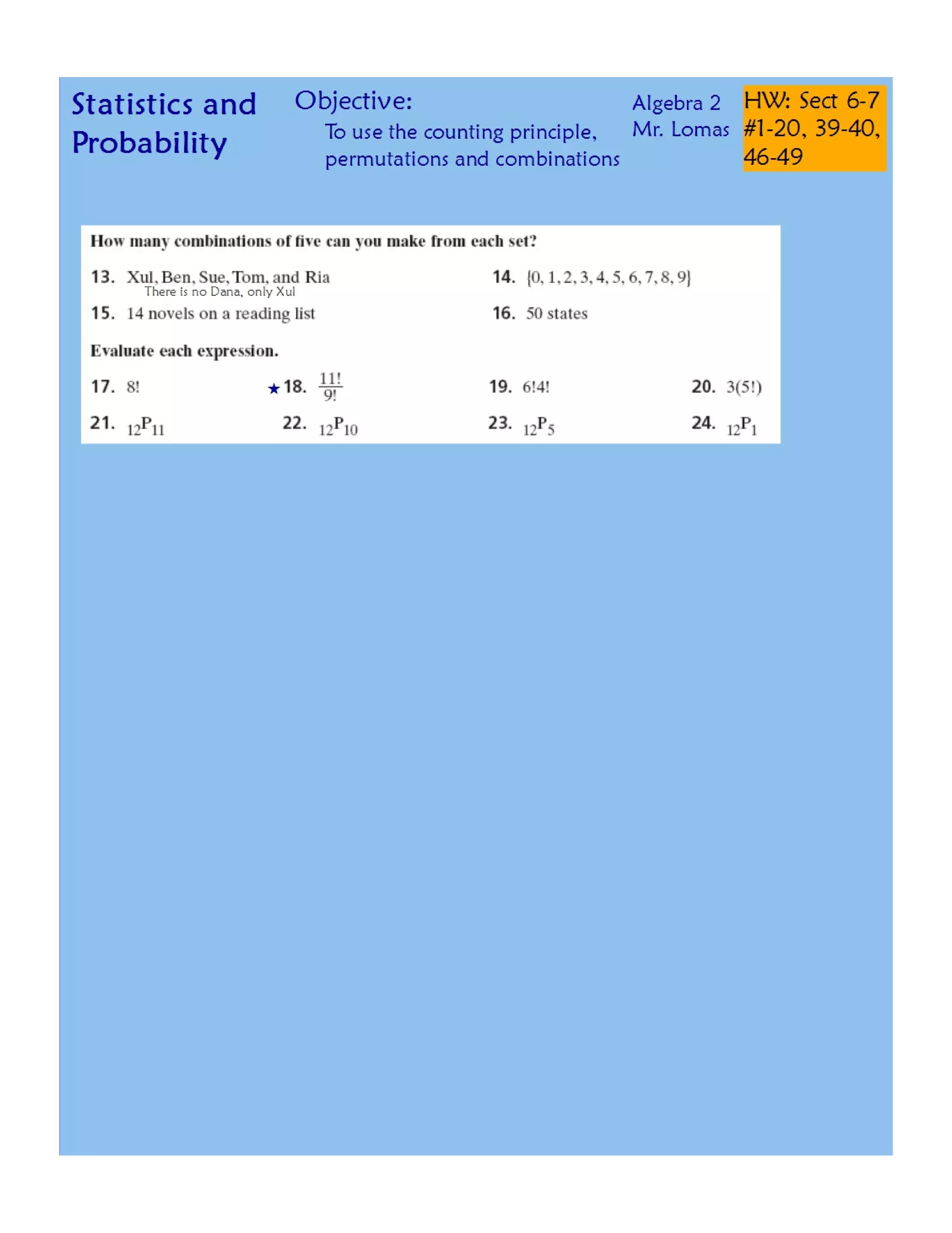 Counting Principle Combinations Permutations Pdf