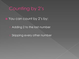 Counting, addition, | PPTX