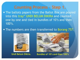 Counting agents ge13 handout version | PPTX | Elections | Politics