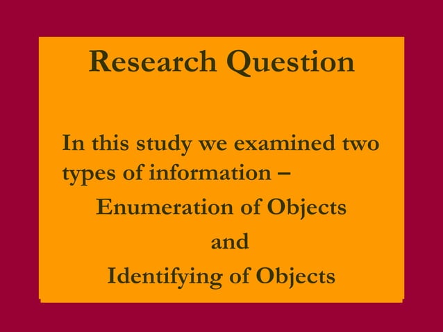 Identifying Vs Enumerating Objects Ppt