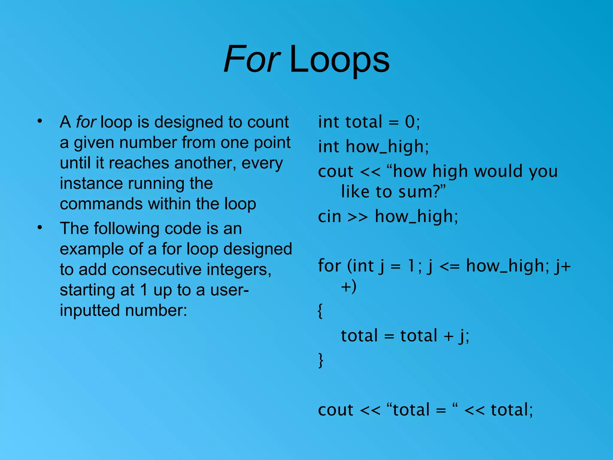 Counting and looping | PPT