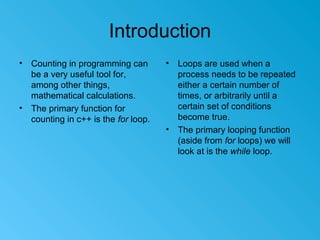 Counting and looping | PPT