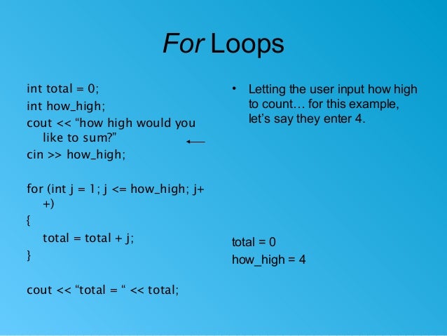 Counting and looping